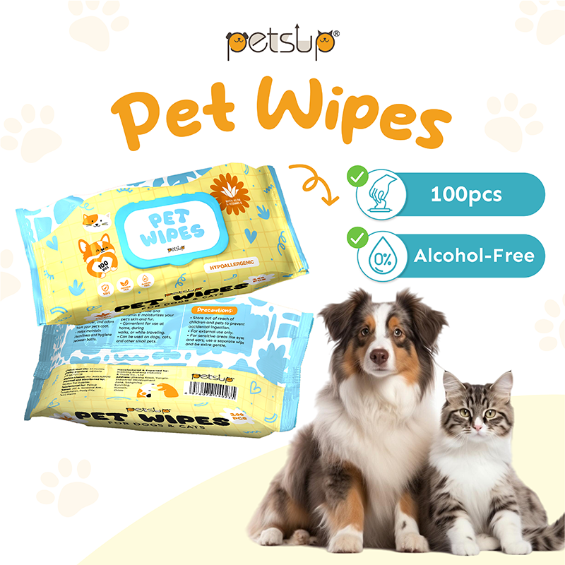 Petsup Pet Wipes Multipurpose Grooming High Qualtiy Wipes Hypoallergen
