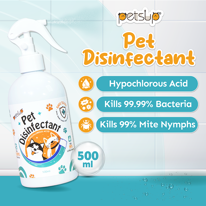 Petsup Pet Disinfectant Spray 500ml - Kills 99.99% Bacteria Viruses Fu